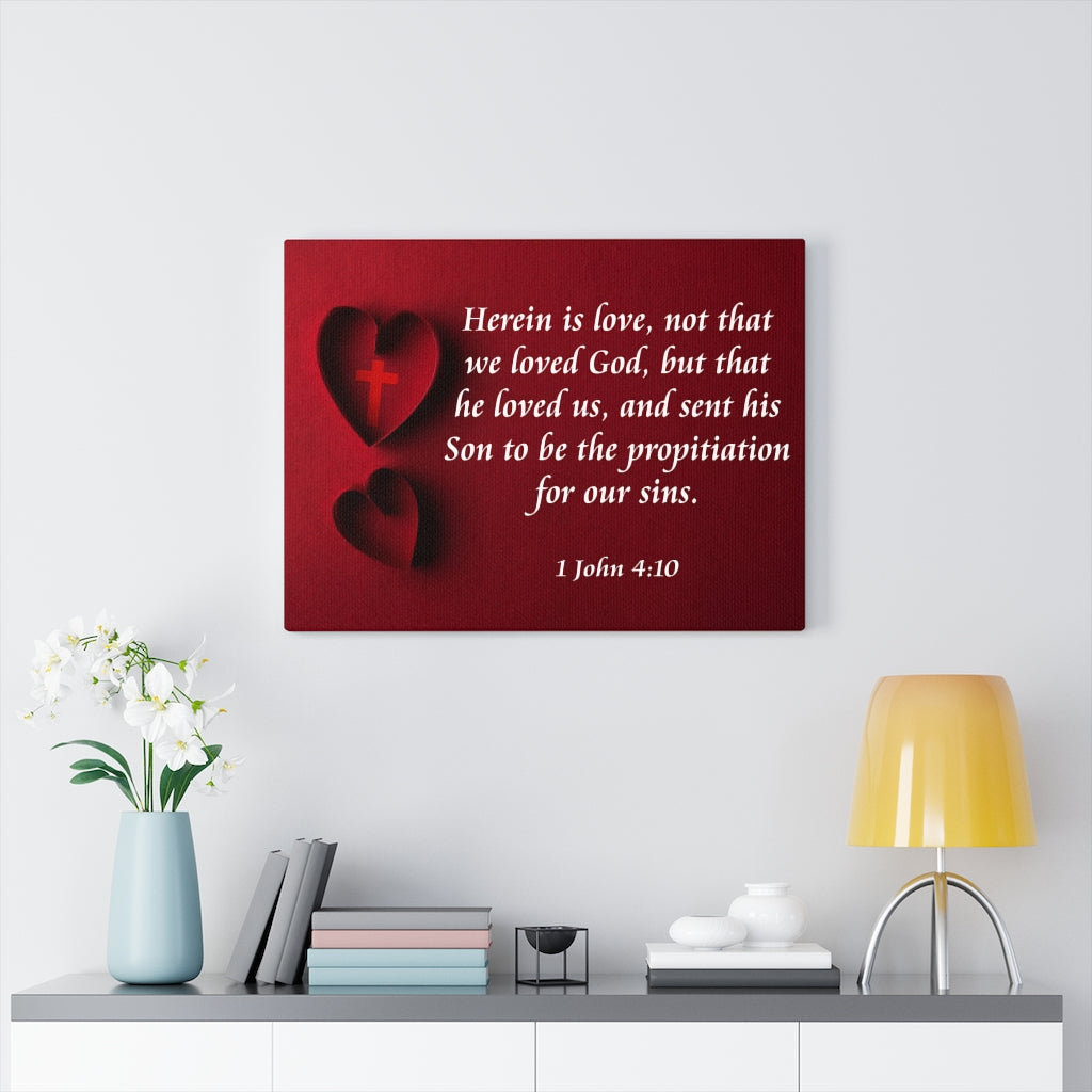 Trinx Herein Is Love 1 John 4:10 Christian Home Décor Wall Art ...
