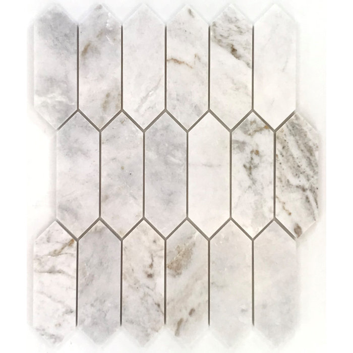 Bloom Stone 2" x 6" Marble Pinwheel Mosaic Wall & Floor Tile & Reviews ...