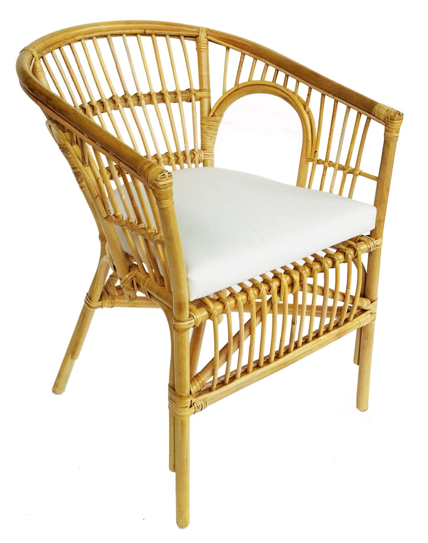 Bayou Breeze Gustel Rattan Barrel Chair | Wayfair