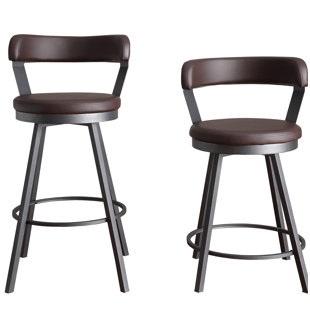 Wayfair | Low Back Swivel Counter Height Bar Stools You'll Love in 2022