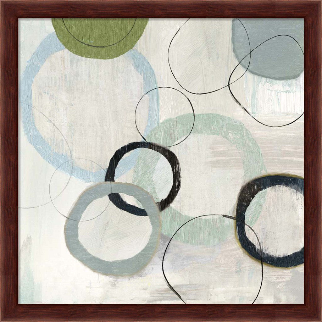 Orren Ellis Blue Circles II by Tom Reeves - Picture Frame Print | Wayfair