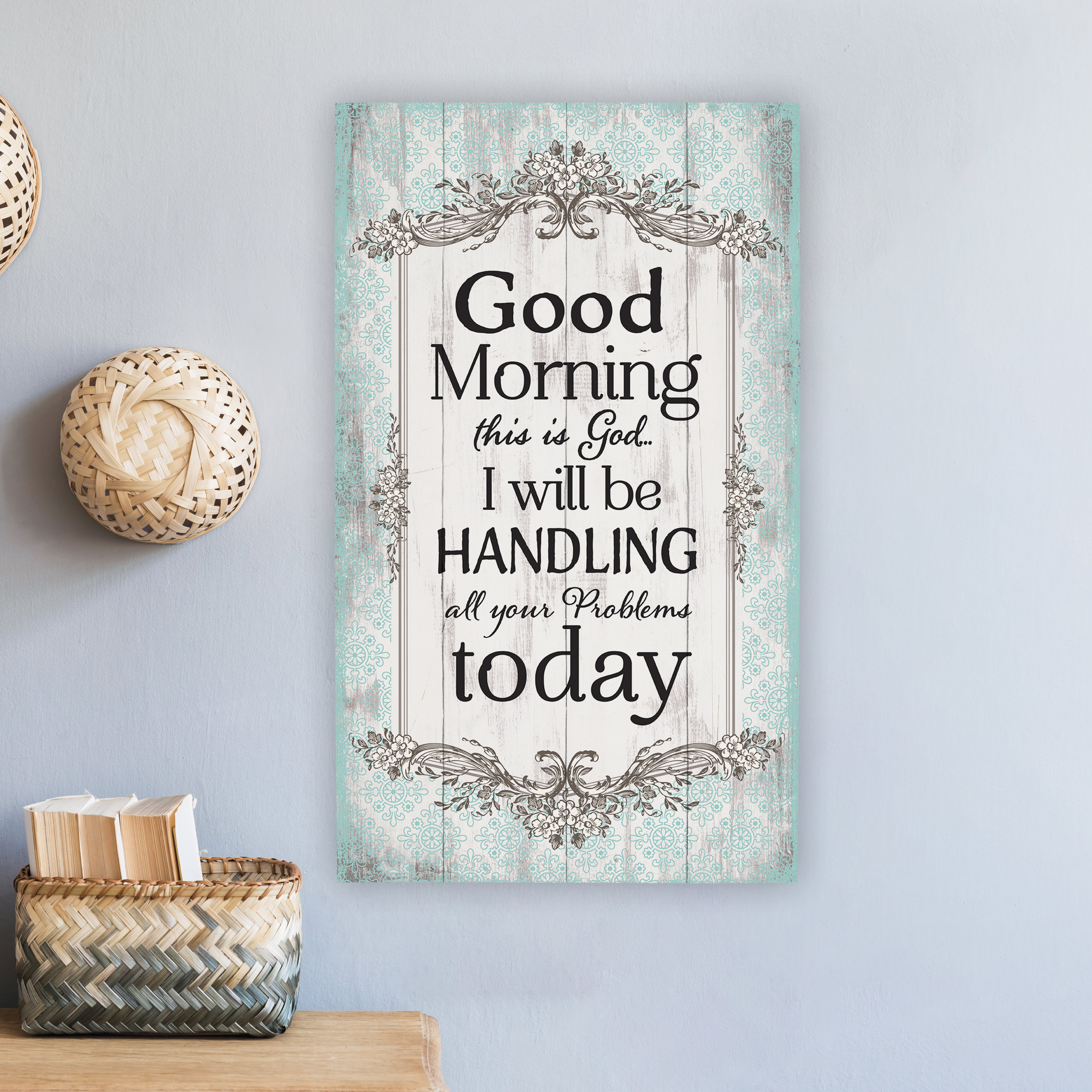 August Grove® Pine Pallet Good Morning Wall Décor & Reviews | Wayfair