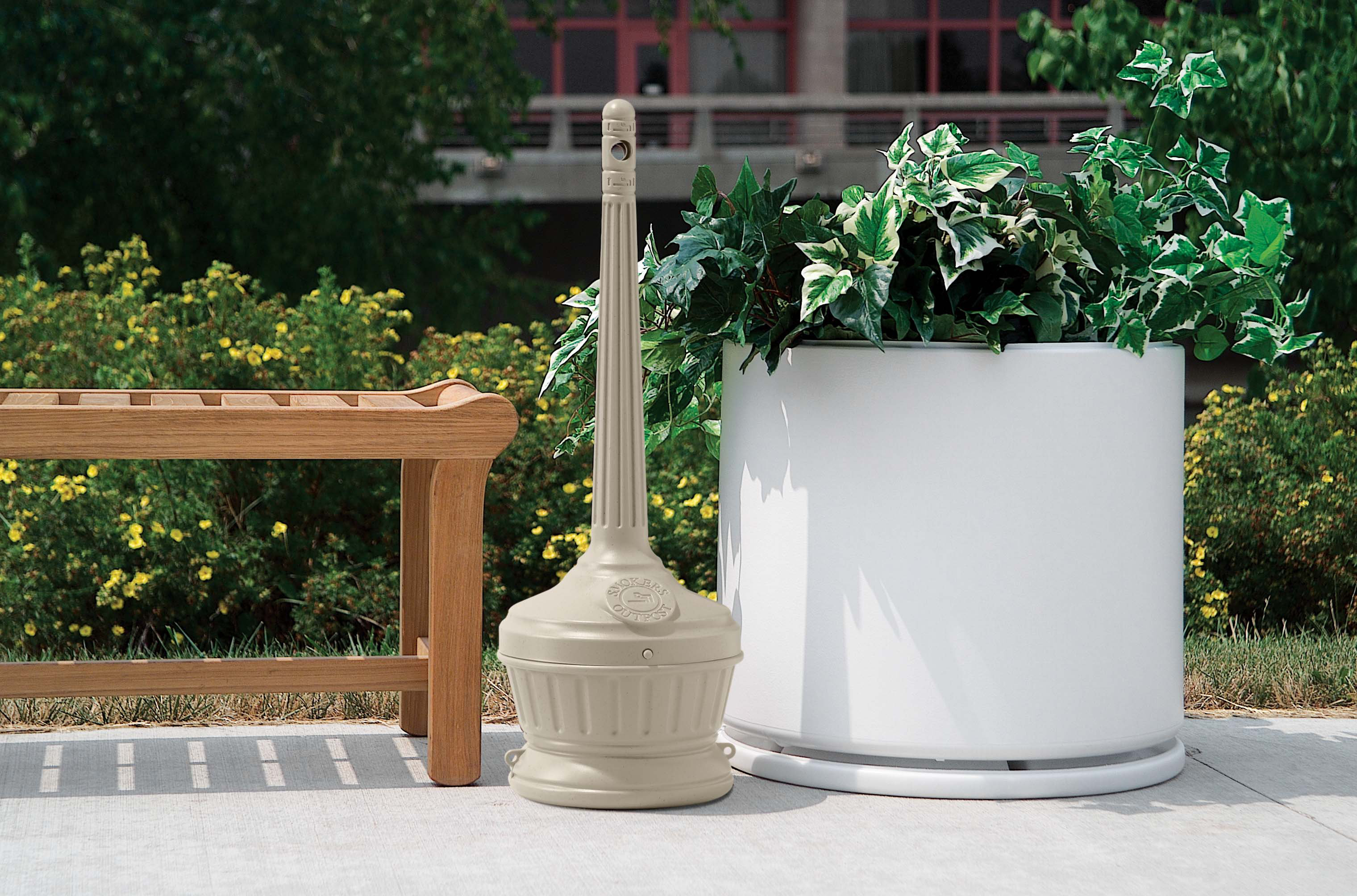 Commercial Zone Smokers' Outpost Seated Cigarette Receptacle & Reviews ...