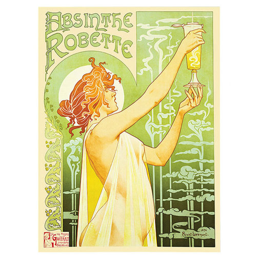 Trademark Art "Absinthe Robette" by Privat Livemont Framed Vintage ...