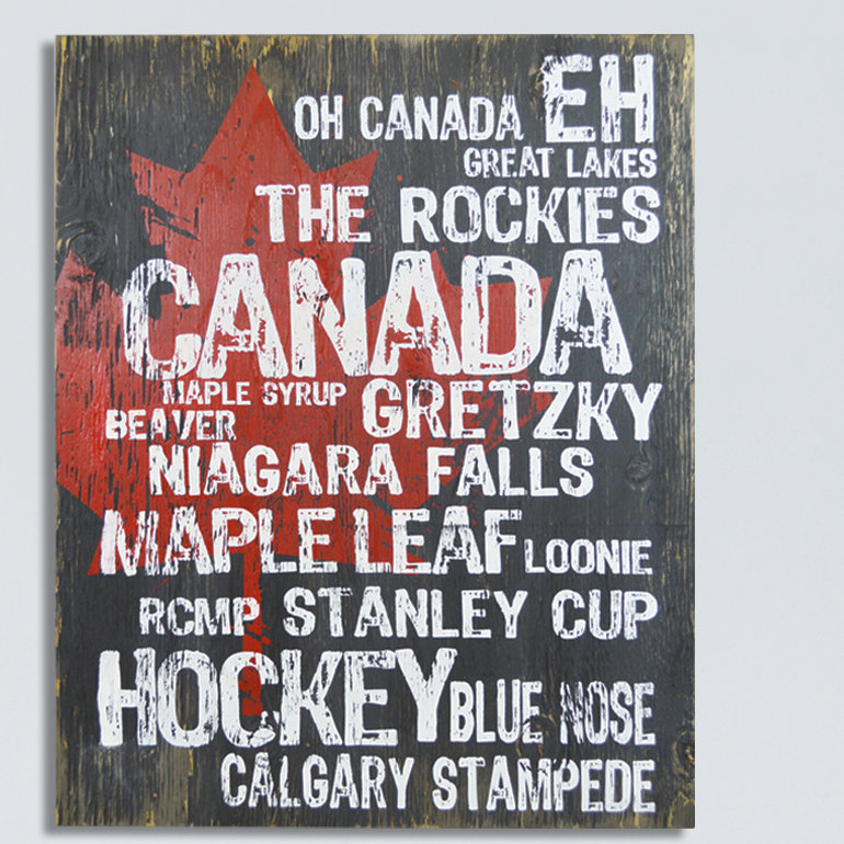 FiresideHome Oh Canada - Unframed Textual Art on Wood & Reviews ...