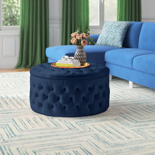Wayfair | Blue Storage Ottomans & Poufs You'll Love in 2022