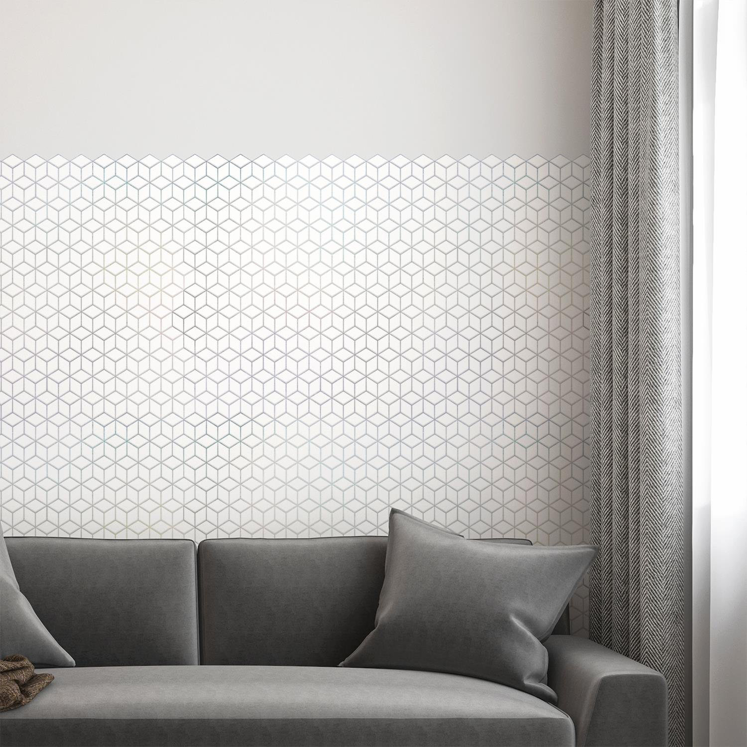 Walplus 34" x 23" Aluminum Peel & Stick Mosaic Tile | Wayfair