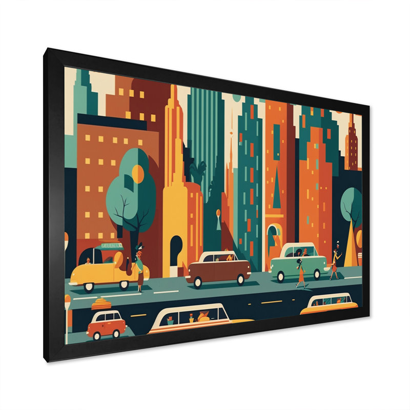 Corrigan Studio® Colorful Cityscape V - Cityscapes Canvas Wall Art ...