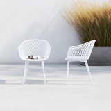 Modern White Outdoor Dining Chairs | AllModern