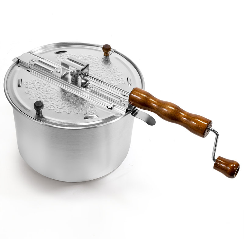 Barton Stovetop Popcorn Maker Popper Hand Stirring Crank Cooker Kettle ...