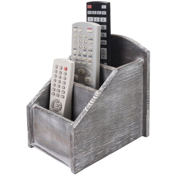 MyGift Wood 3 Slot Remote Control Storage Caddy | Wayfair