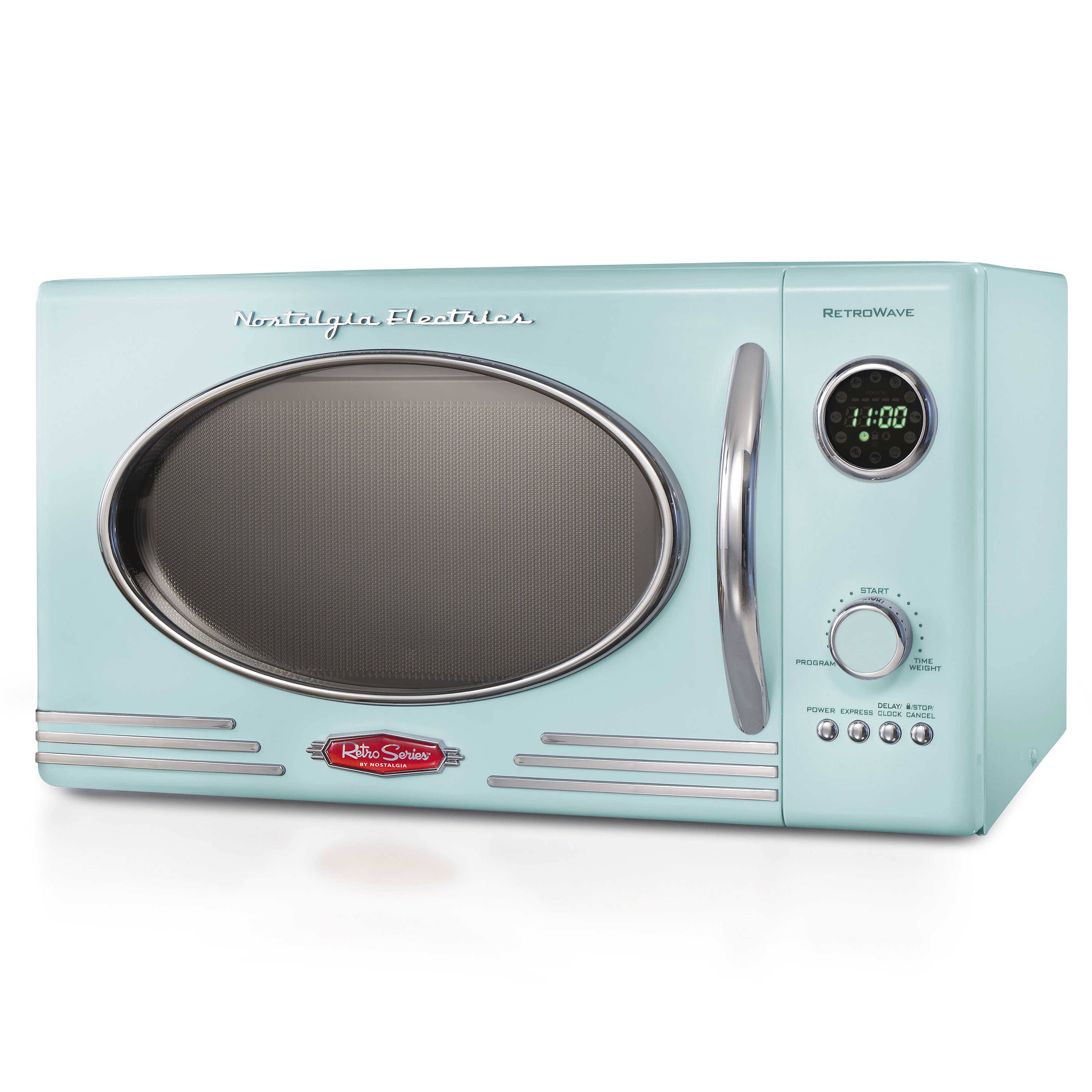 Nostalgia Electrics Nostalgia Retro 0.9 Cu. Ft. Microwave Oven, 800 ...