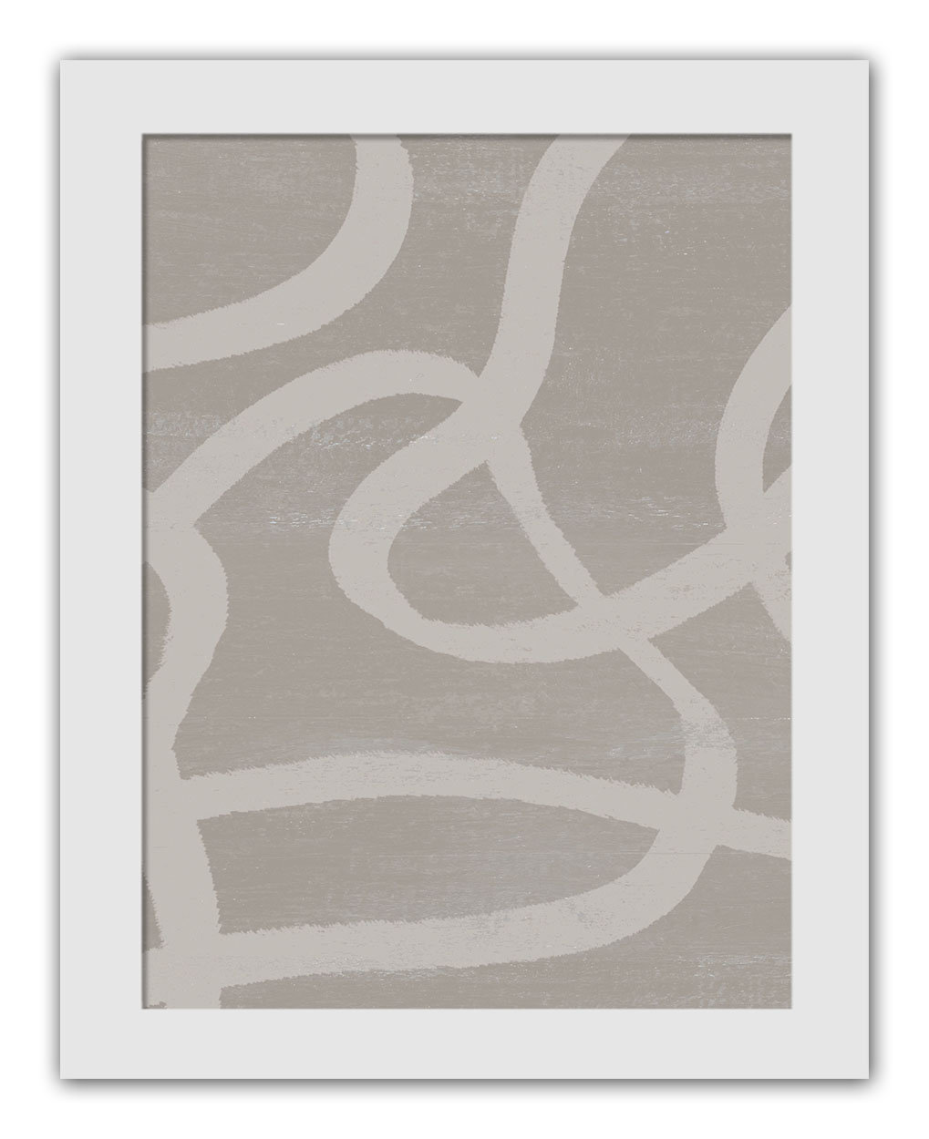 Wrought Studio Modern Beige Lines - Graphic Art on | Wayfair