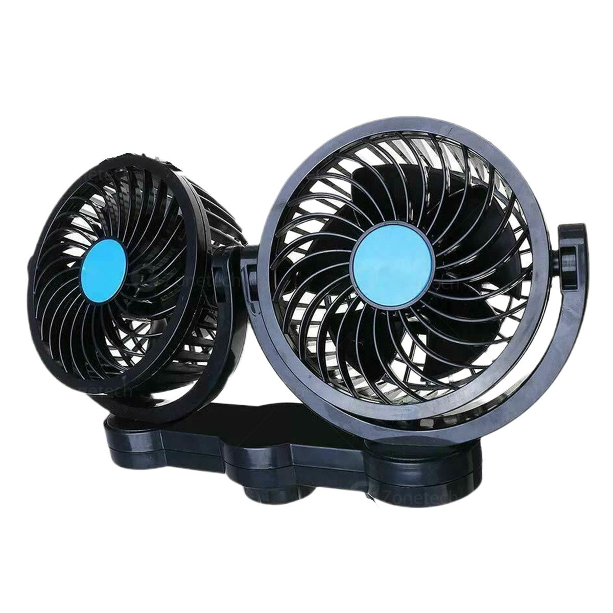 BTY Car Fan Dual Fan Cooling Swing Rotating Fan USB Type 24V | Wayfair