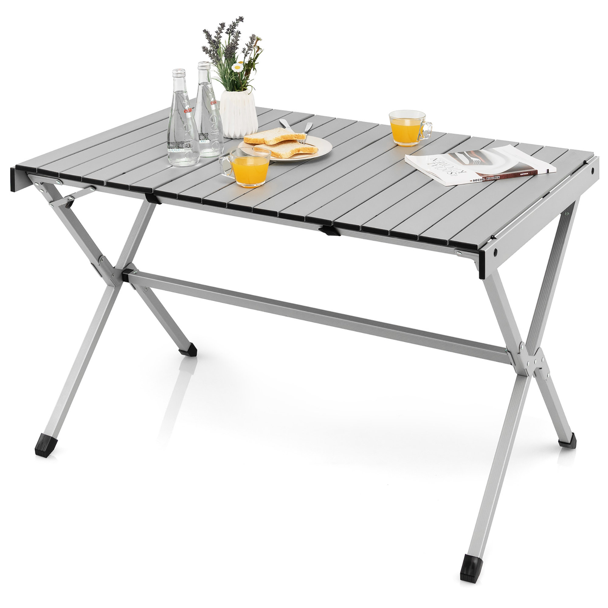 Costway 43'' Rectangular Portable Folding Table | Wayfair