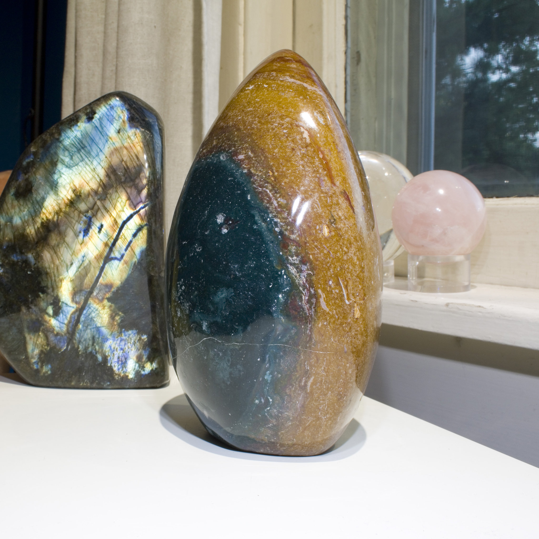 Everly Quinn Ocean Jasper Sculpture | Wayfair