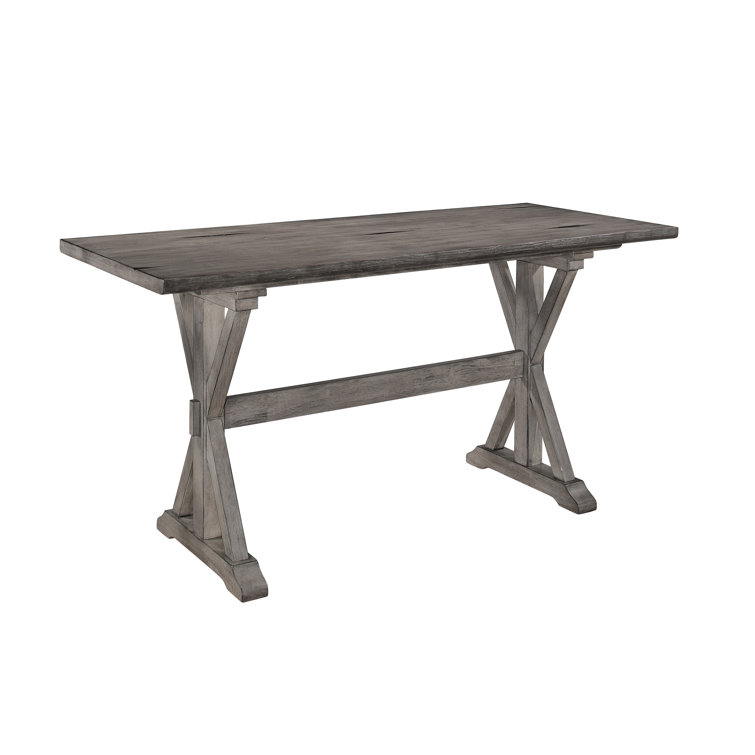 One Allium Way® Sheila Counter Height 72'' Trestle Dining Table ...