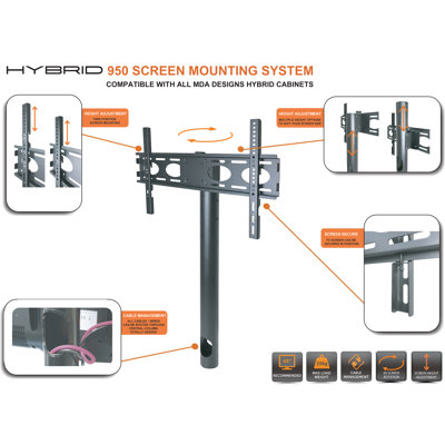 Symple Stuff Swivel Universal Pole Mount for 60" Flat Panel Screens ...
