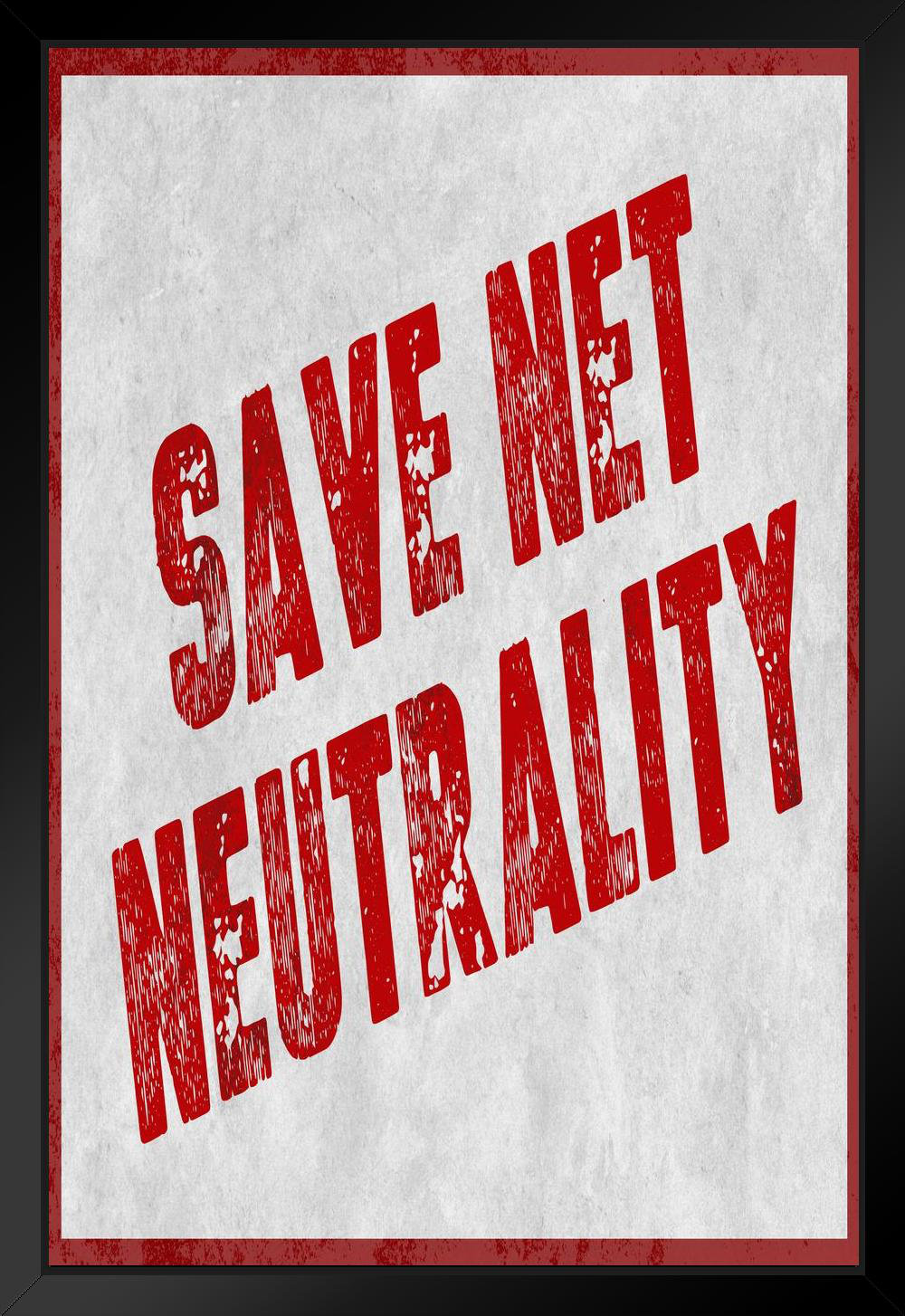 Trinx Save Net Neutrality Black Wood Framed Art Poster 14X20 - Picture ...