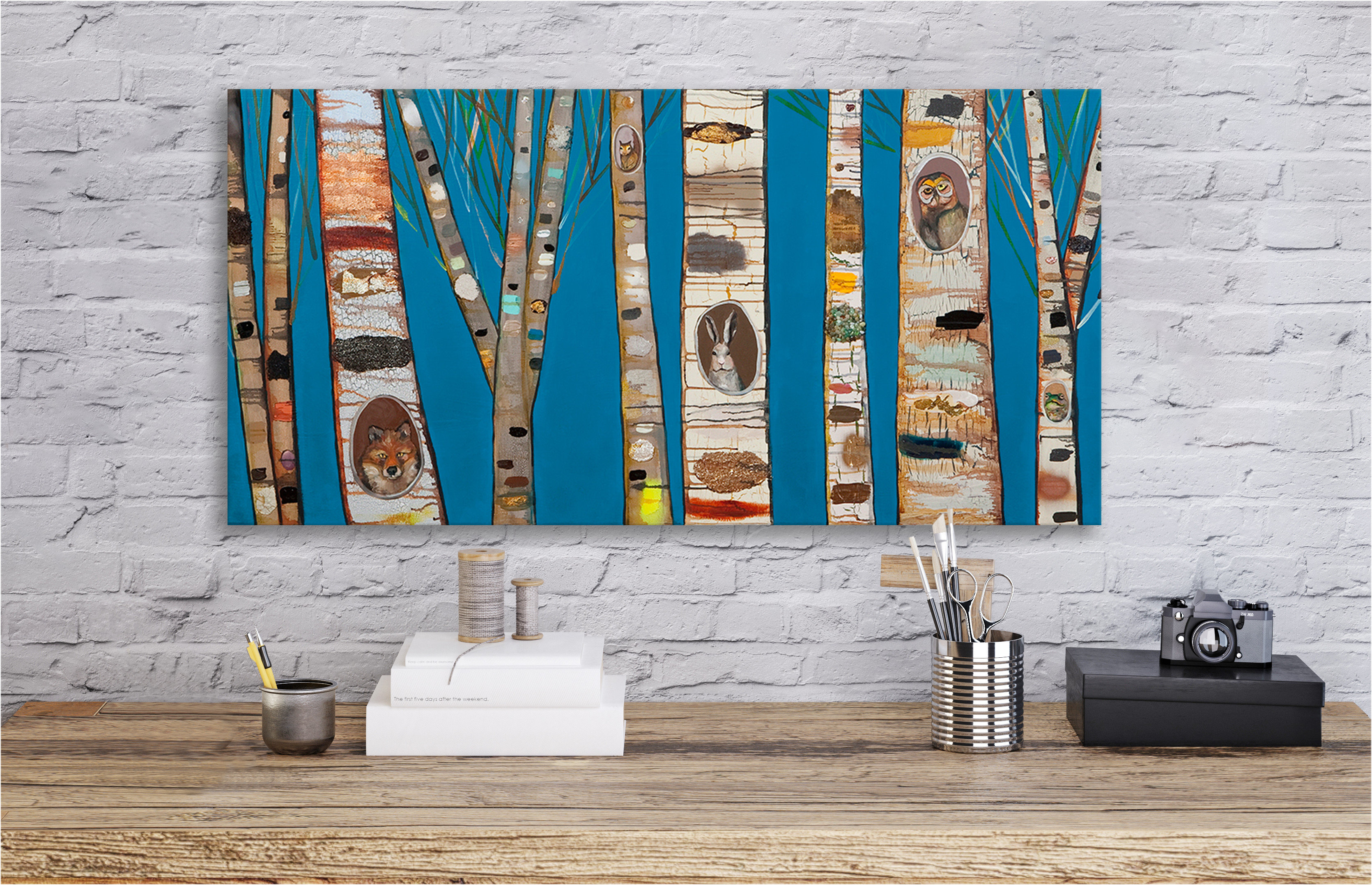 GreenBox Art Blue Birch Trees by Eli Halpin - Wrapped Canvas Print ...