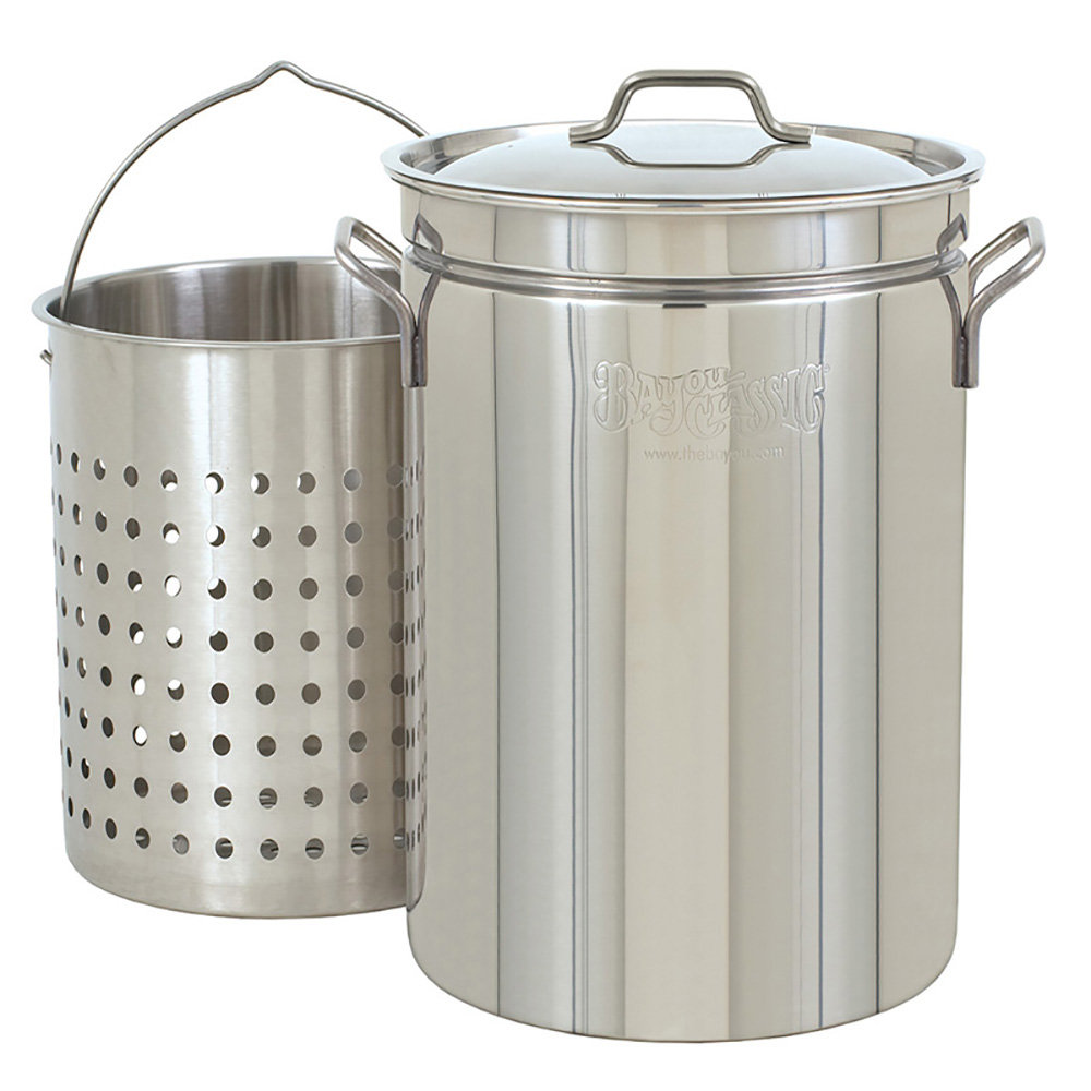 Bayou Classic Stainless Steel Stock Pot with Lid & Reviews | Wayfair