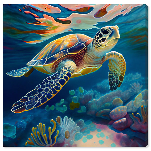 Bay Isle Home Sea Turtle I by - Wrapped Canvas Graphic Art | Wayfair