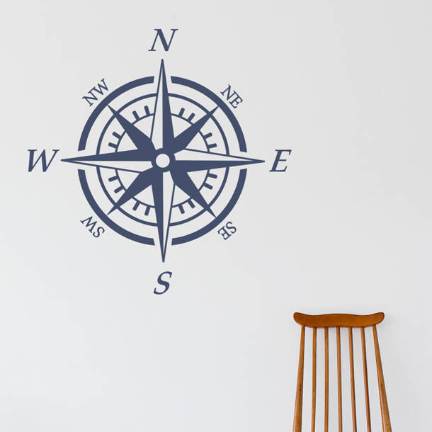 Breakwater Bay Nautical Compass Wall Decal & Reviews | Wayfair