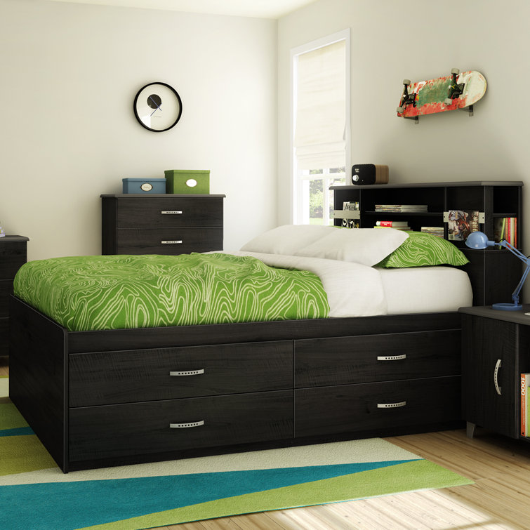 South Shore Lazer Full Mate's & Captain's Bed with Shelves by South ...