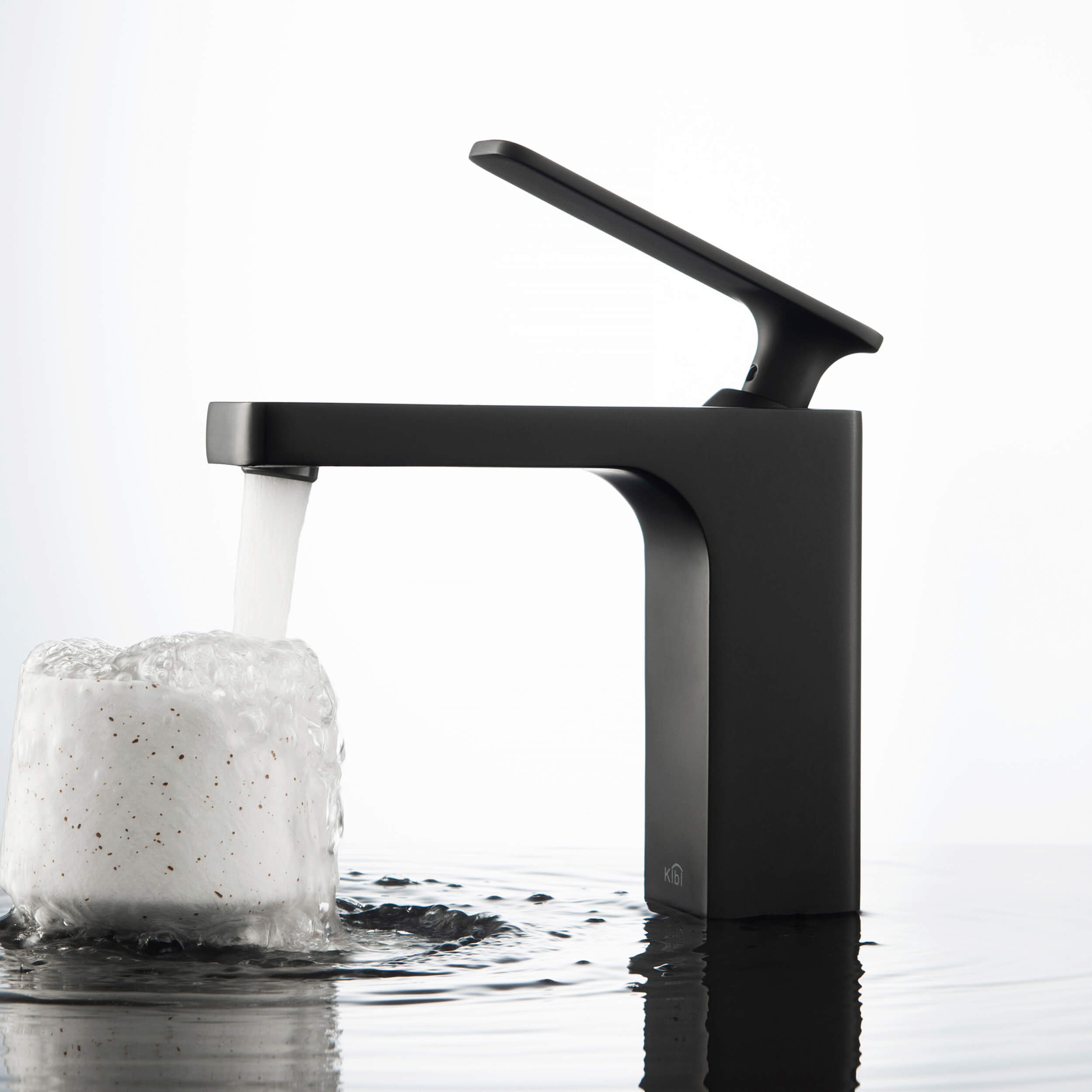 KIBI USA Infinity Handle Single Hole Bathroom Faucet with Optional ...