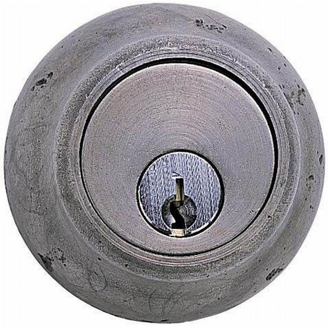 Emtek Regular Single Cylinder Deadbolt Tumbled White Bronze Finish ...