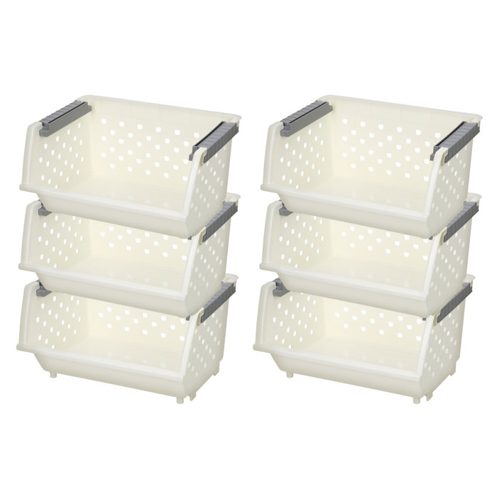 Rebrilliant Plastic Storage Stacking Bin For Home And Kitchen, Open ...