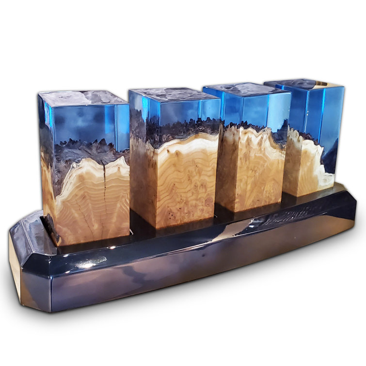 Arditi Collection Deep Ocean Cubes with Base | Perigold