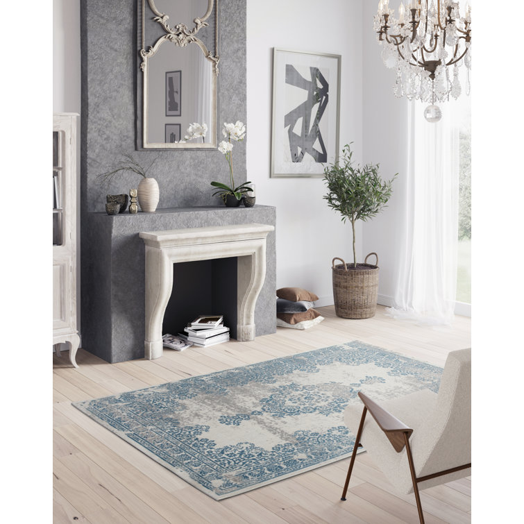 Mercury Row Hibner Teal/Beige Rug & Reviews | Wayfair.co.uk