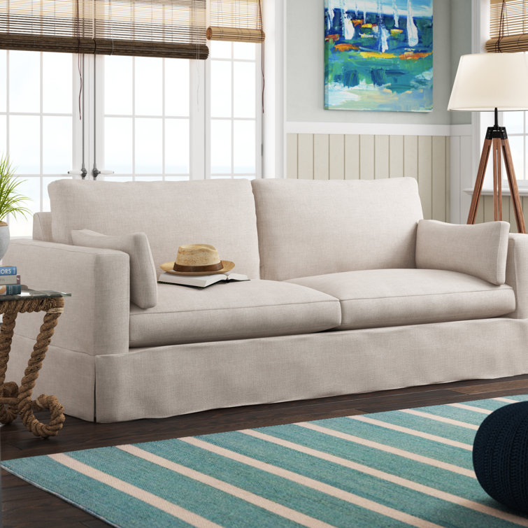 Rosecliff Heights Rowley 88.5'' Linen Square Arm Sofa & Reviews | Wayfair
