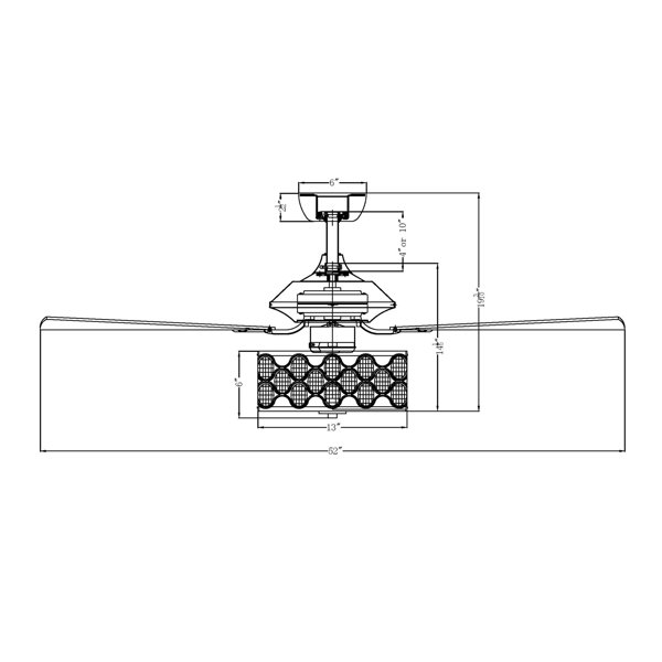 Andover Mills™ 52'' Hotwells 5 - Blade Crystal Ceiling Fan with Remote ...