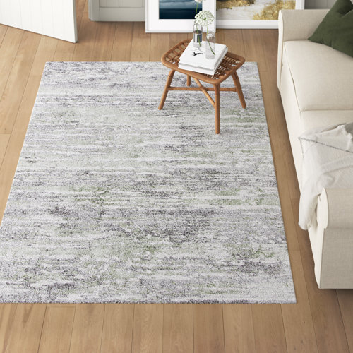 Sand & Stable Minot Power Loom Performance Gray/Green Rug & Reviews ...