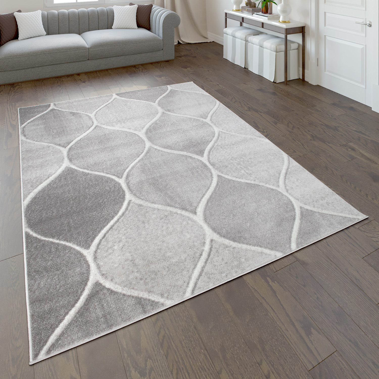 Corrigan Studio® Brouwer Geometric Gray Area Rug & Reviews | Wayfair