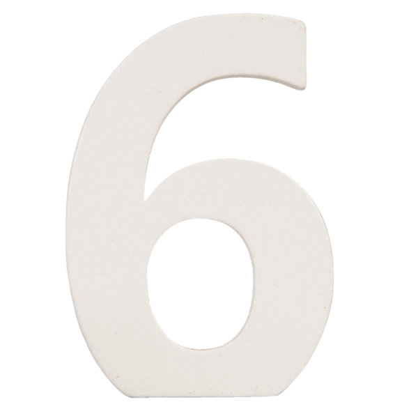 Symple Stuff Madelyn Number 6 Letter Block | Wayfair.co.uk