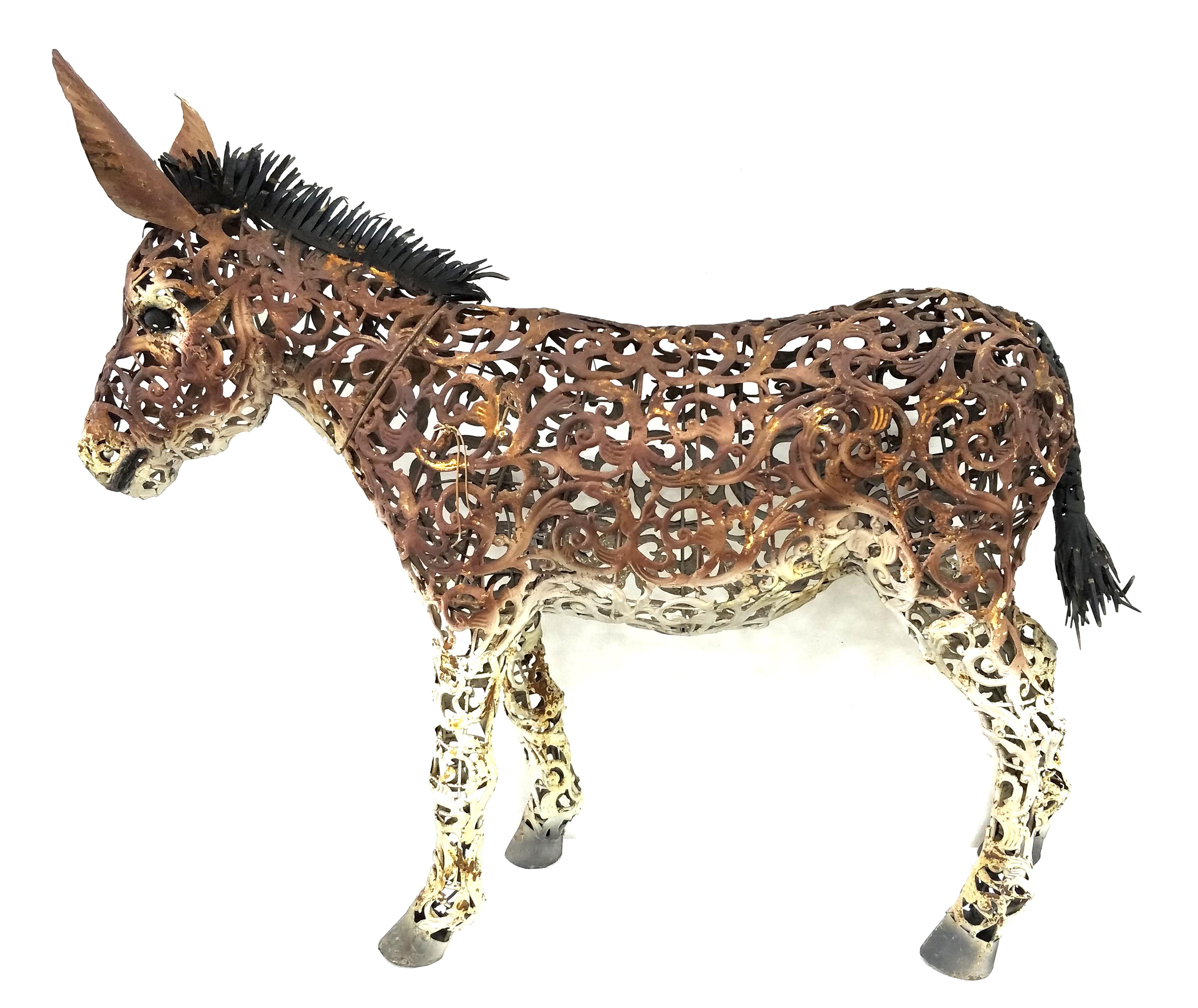 Hi-Line Gift Ltd. Garney Metal Donkey 24" H Statue & Reviews | Wayfair