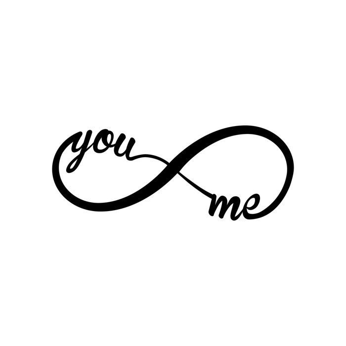 Winston Porter Airlie You and Me Forever Infinity Sign Beautiful Solid ...