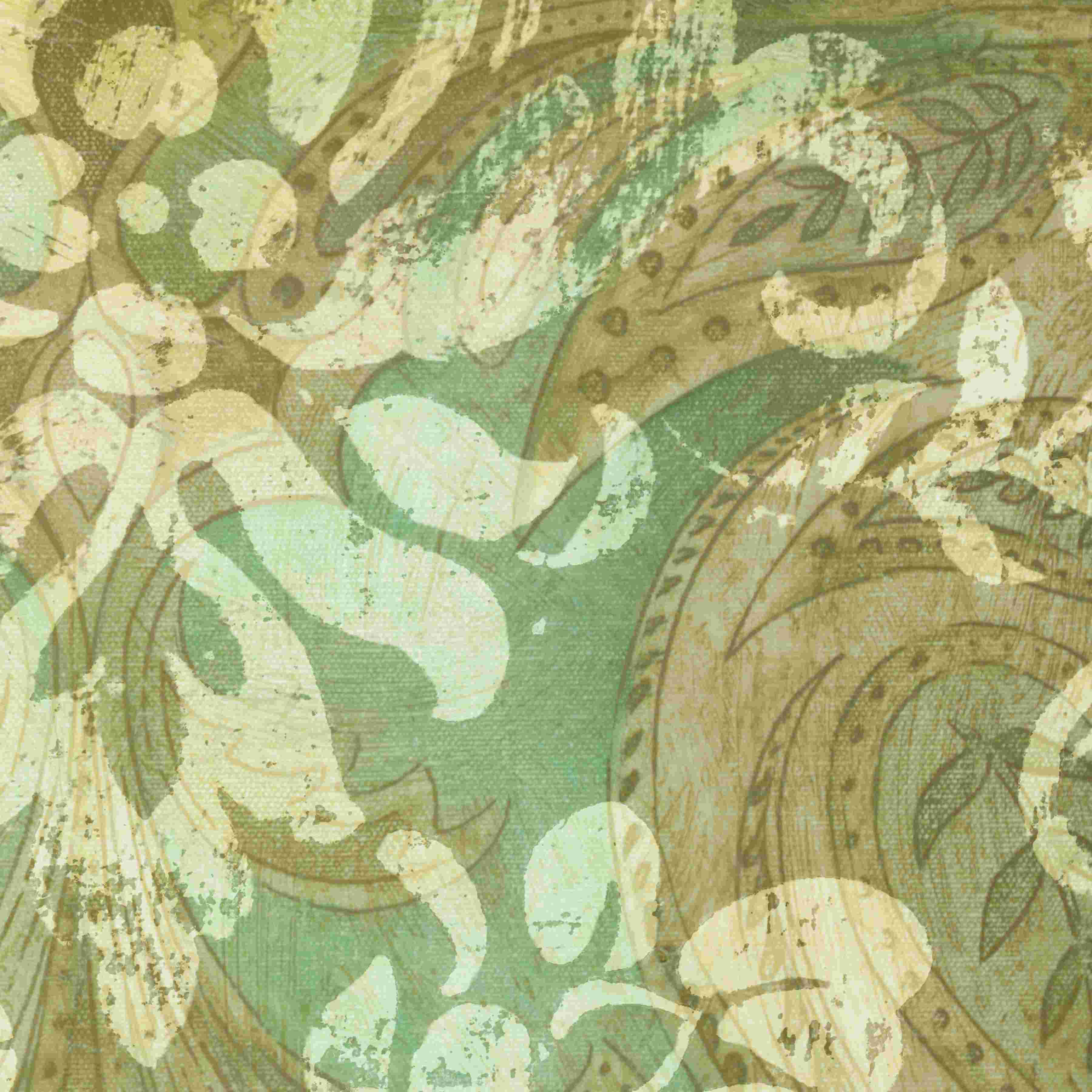 Winston Porter Spa Damask Textile 3 - Wrapped Canvas Graphic Art | Wayfair