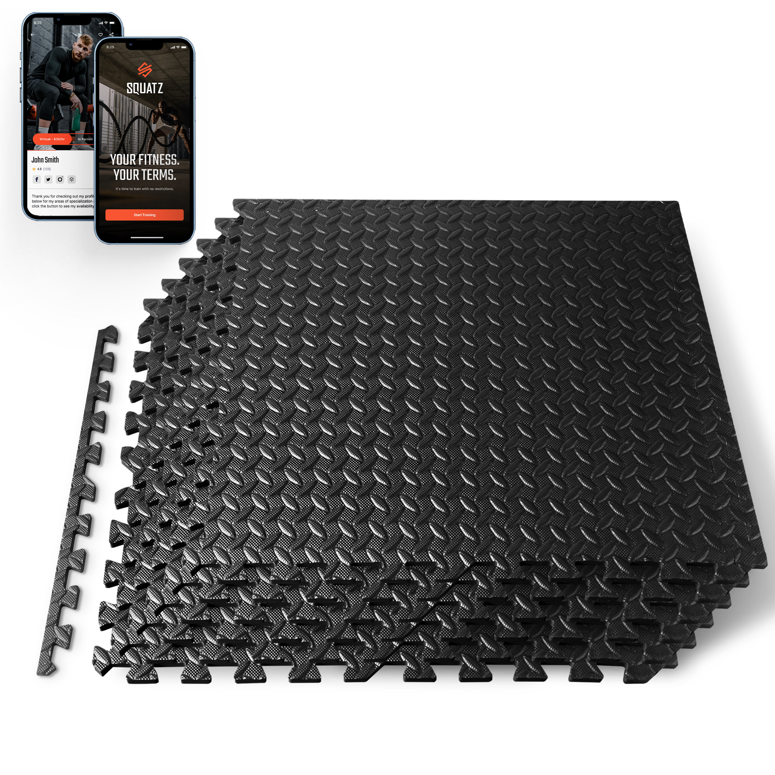 SereneLife 24'' L x 24'' W x 0.5'' Foam Mat | Wayfair
