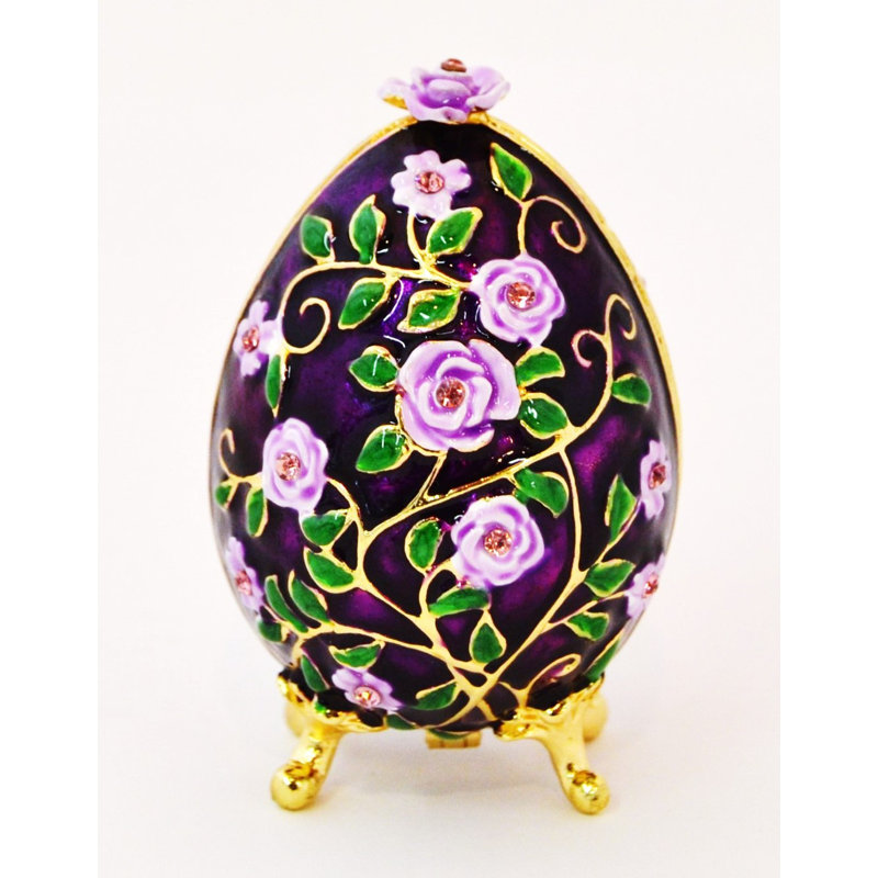 Ciel Collectables Faberge Floral Egg Trinket Box & Reviews | Wayfair