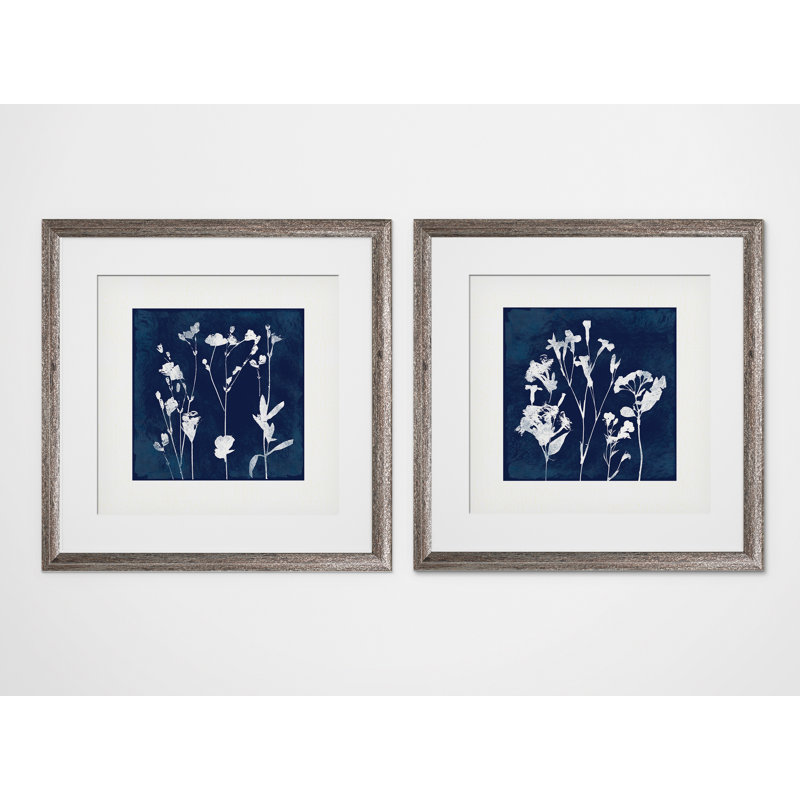 Darby Home Co Cyanotype Botanical I Framed On Paper 2 Pieces Print ...