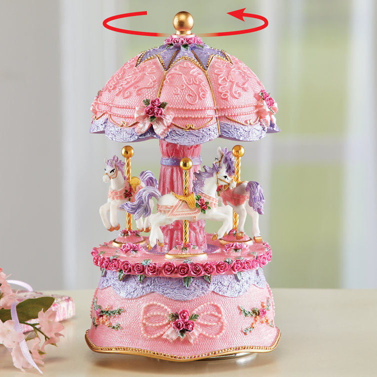 Gemma Violet Alldredge Carousel Music Box With Golden Accents | Wayfair