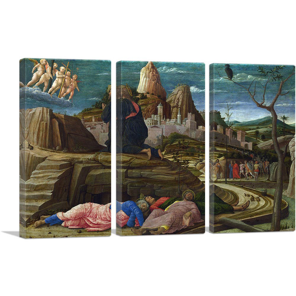ARTCANVAS The Agony In The Garden 1455 by Andrea Mantegna - 3 Piece ...