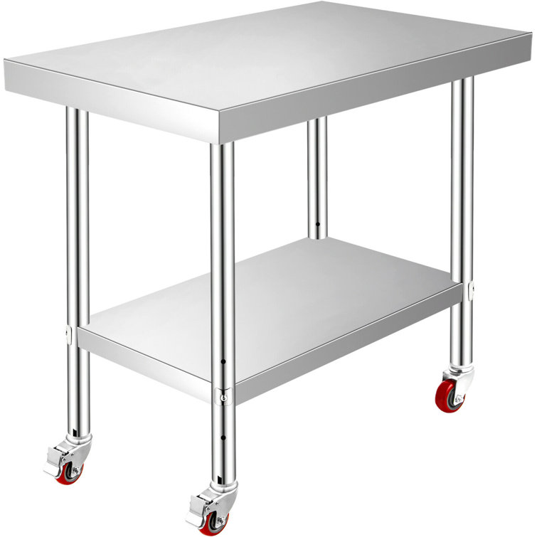 VEVOR Steel Work Table With Undershelf & Reviews | Wayfair
