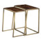 Ivy Bronx Timmie Wooden Iron 2 Piece Nesting Tables | Wayfair