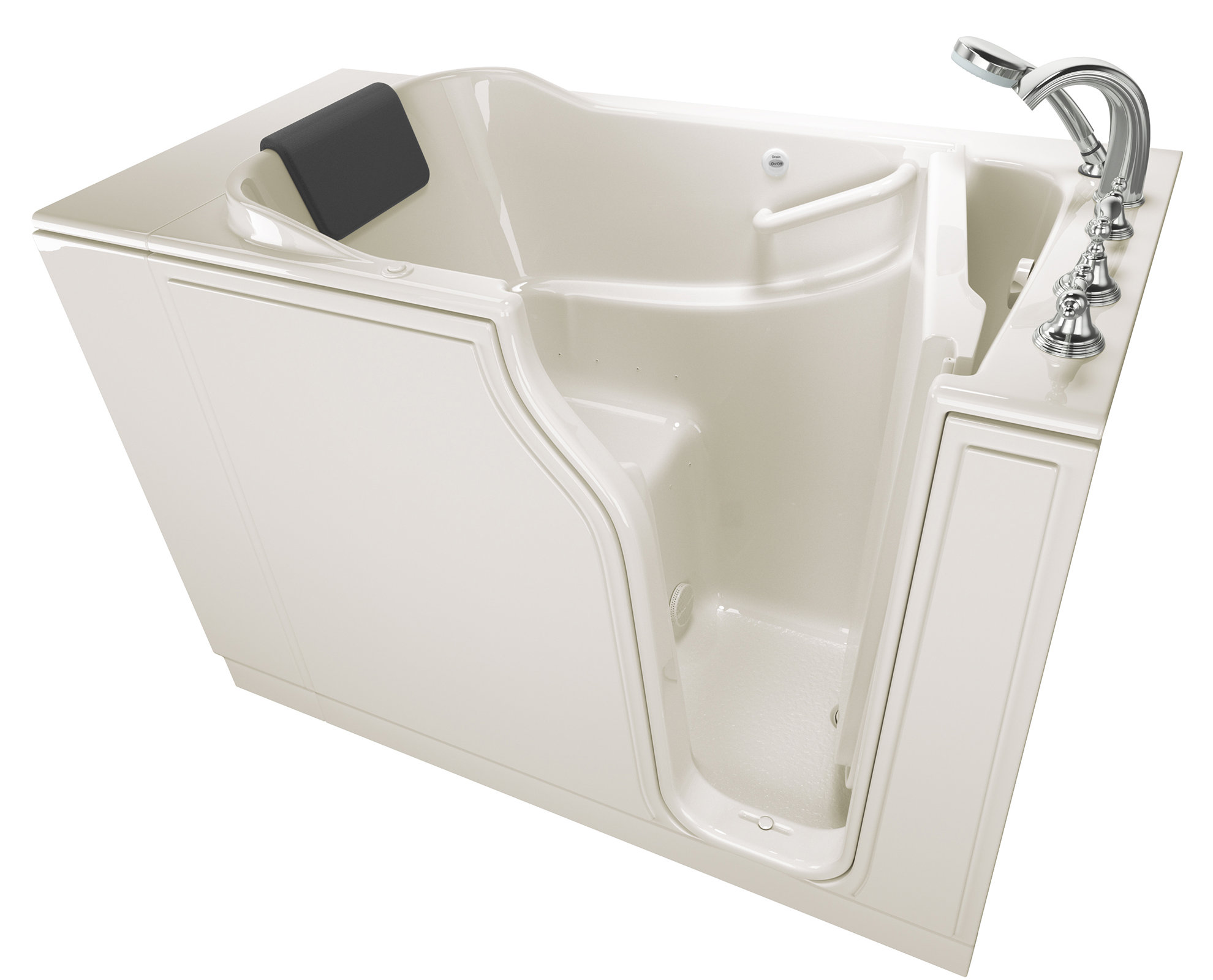 American Standard 51.5'' x 29.75'' Walk-In Air Fiberglass Bathtub with ...