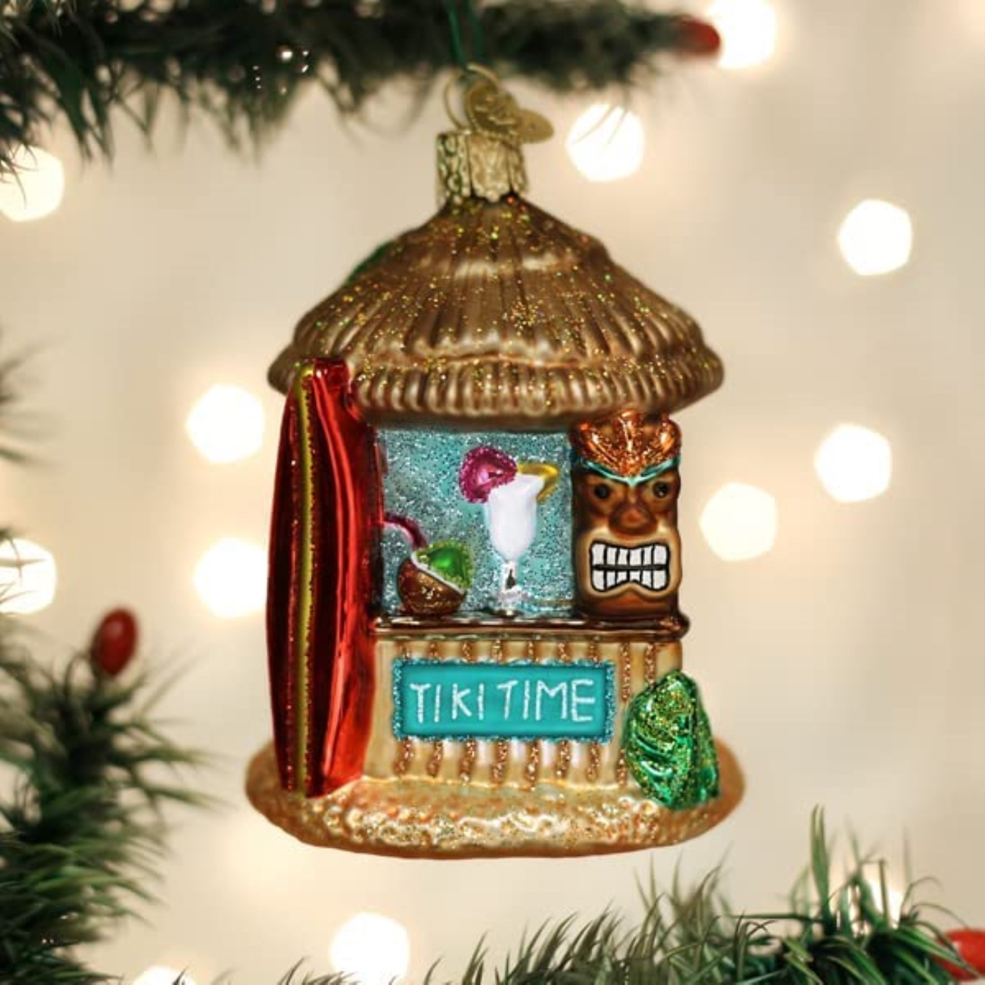 Old World Christmas Tiki Hut Hanging Figurine Ornament | Wayfair
